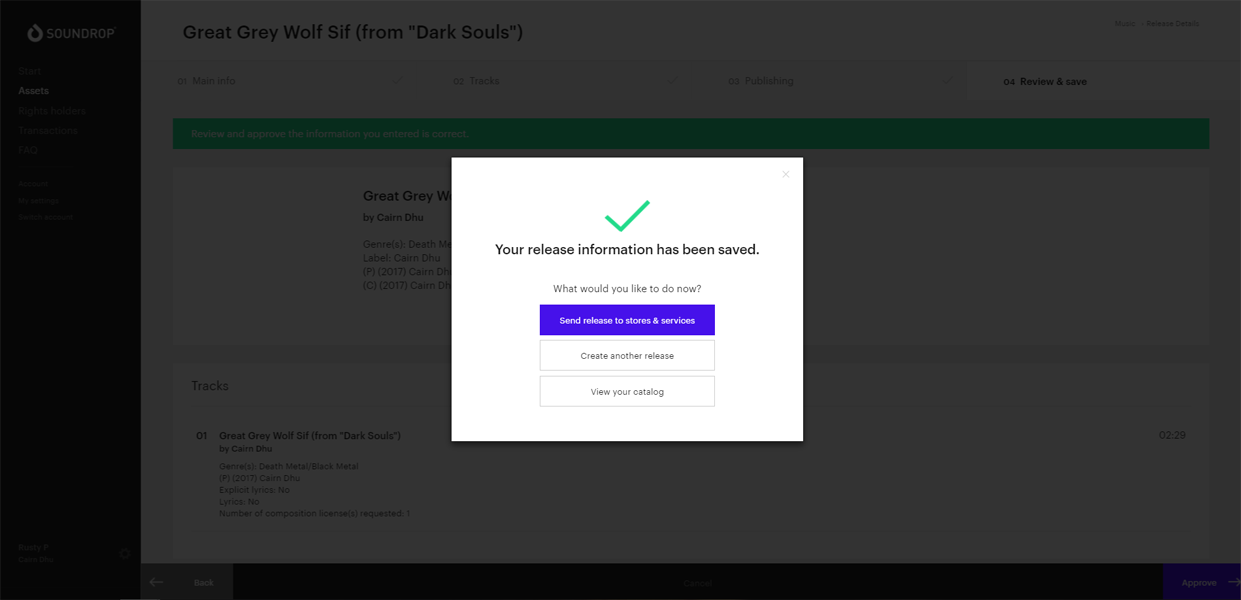 Creating a New Release – Soundrop Distribution