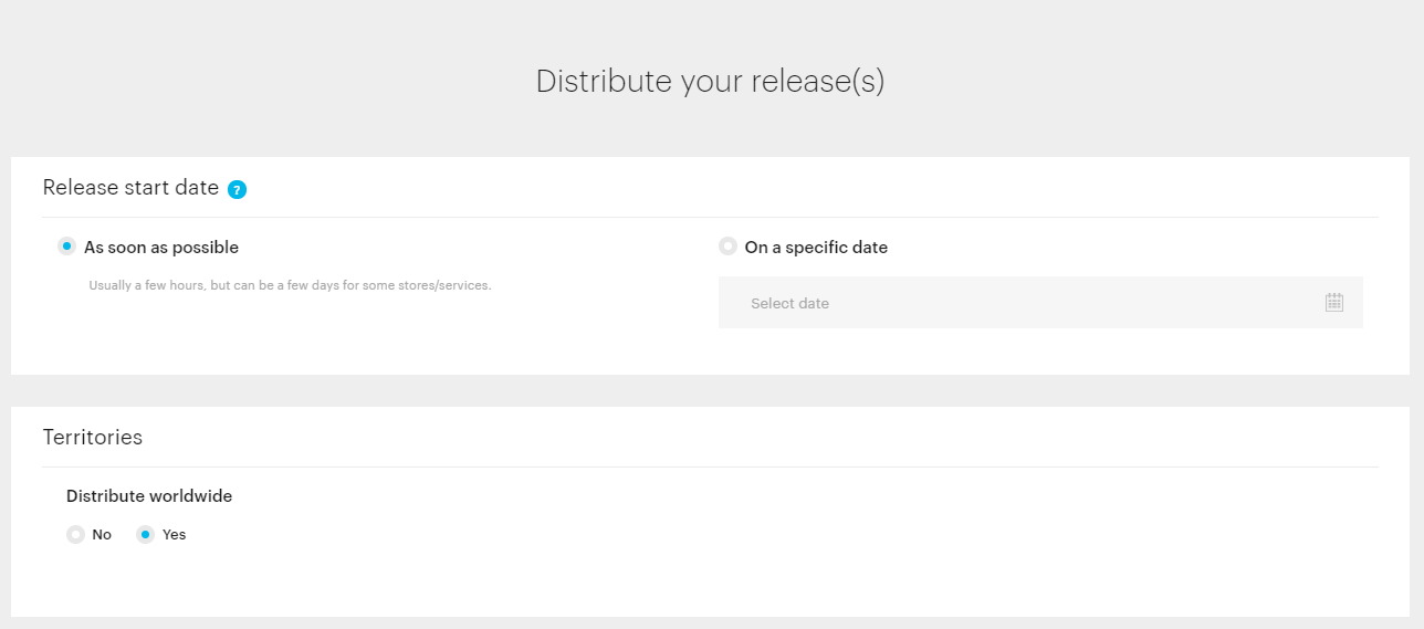 Creating a New Release – Soundrop Distribution